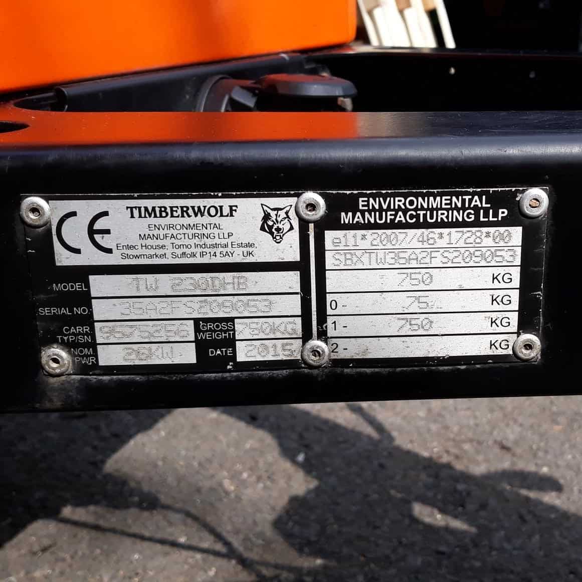 (SOLD)Timberwolf TW230DHB wood chipper – Groundserv